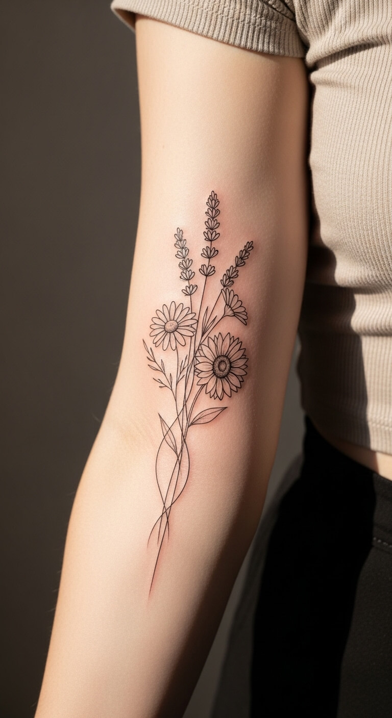 7 Fine Line Flowers Tattoo Ideas You’ll Absolutely Love