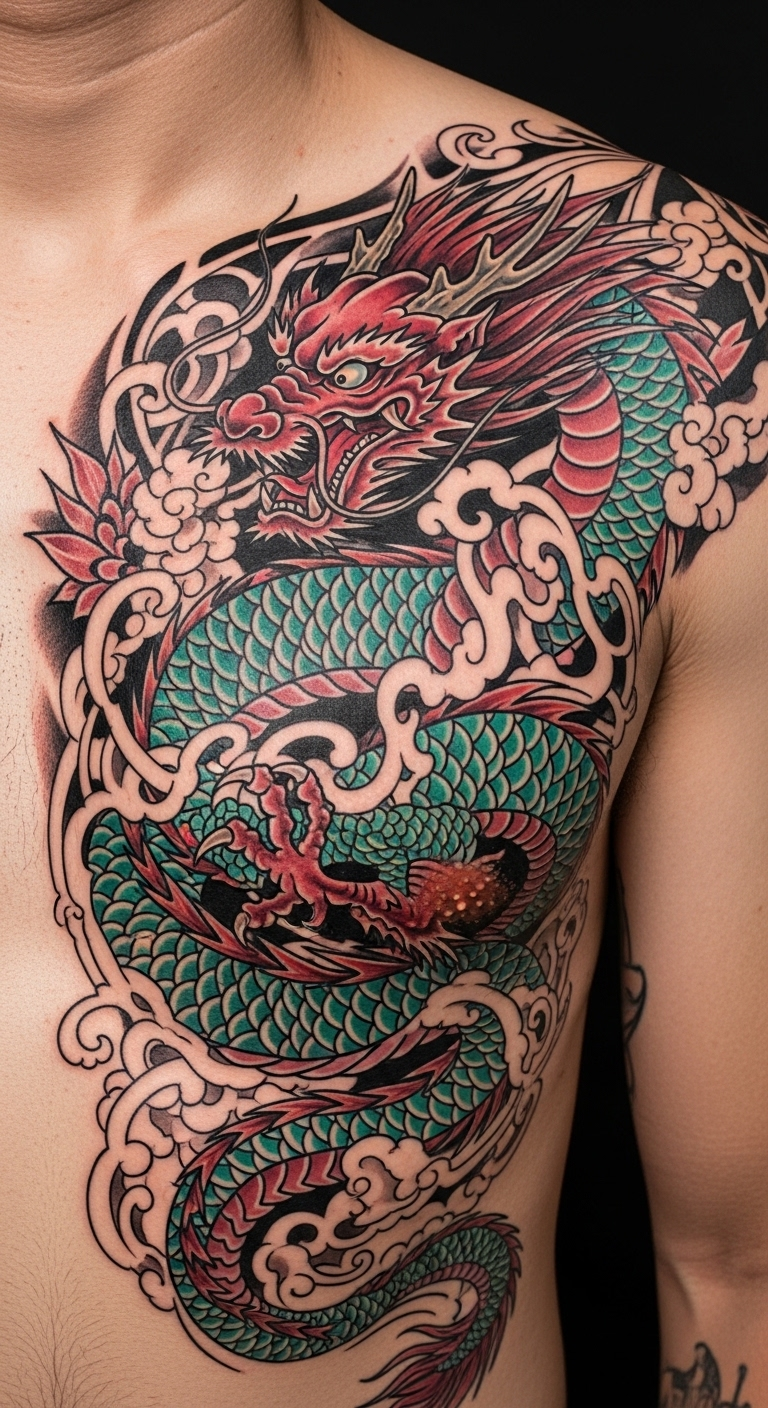 6 American Traditional Dragon Tattoo Ideas
