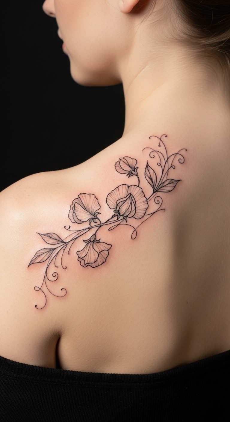7 Sweet Pea Tattoo Ideas (And Why This Delicate Flower Deserves Your Skin)